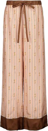 Gucci Seidenhose mit Print - Rosa
