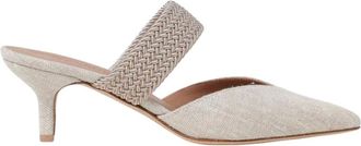 Malone Souliers Femme, Chaussures, Beige, Taille: 37 1/2 EU Mules &Eacute;l&eacute;gantes Beige &agrave; Petit Talon