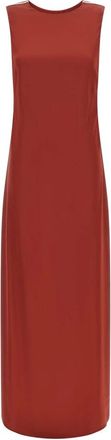 PESERICO Femme, Robes, Rouge, Taille: 36 FR Robe Longue en Viscose