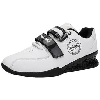 Generic Baskets Dhalt&eacute;rophilie pour Hommes, Chaussures De Musculation Antid&eacute;rapantes Et R&eacute;sistantes &Agrave; lusure pour Squat Et Deadlift,Blanc,45 EU