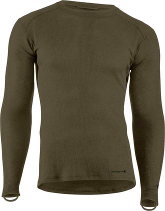 Carhartt Work in Progress Herren Base Force Midweight Classic Crew Baselayer-Shirt, Burnt Olive, Mittel