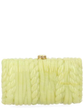 Cult Gaia Womens Clutch Helene Green Acrylic Bags