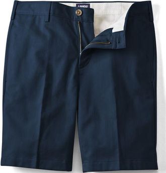 Lands End Bügelleichte Chino-Shorts, 23 cm, Herren, Größe:48-50 regular, Blau, Baumwolle, by Lands End