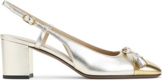 Valentino Garavani Femme, Chaussures, Jaune, Taille: 38 1/2 EU Platinum Sheep Skin Sling Back