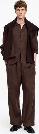 Arket Lockere Leinenhose -Braun