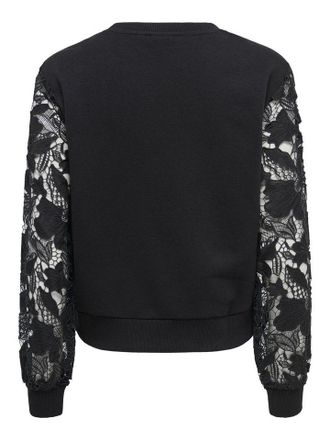 Only Sweatshirt ONLSTILLA L/S LACE SLEEVES CS SWT Baumwollmischung, regular fit