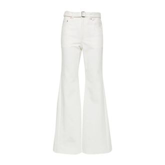 sacai Femme, Jeans, Blanc, Taille: 42 FR Flared Jeans