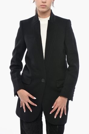 Stella McCartney Cappotto BRYCE in Misto Lana con Tasche ad Aletta Stella McCartney