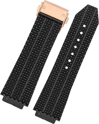 Generic Uhrenarmband f&uuml;r Big BANG, Silikon, 25 x 19 mm, wasserdicht, Herrenuhrenarmband, Kette, Uhrenzubeh&ouml;r, Gummi-Uhrenarmband