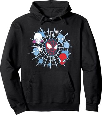 MARVEL Miles Morales Spider-Man Team Spidey Big Face Collage Pullover Hoodie