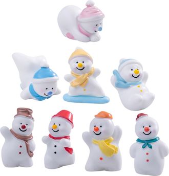 BESPORTBLE 8 St&uuml;ck Kleiner Schneemannfiguren aus Harz Weihnachtsdekoration f&uuml;r Innen Au&szlig;en Festliche Winter Deko f&uuml;r Zuhause und Party