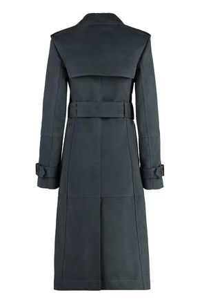 Burberry Cotton Blend Trench Coat - Gray