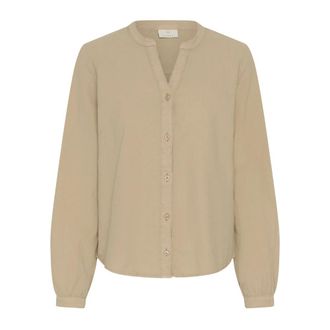 Kaffe Kanaya Shirt - - Blouses & Shirts - Damen - Beige - XL