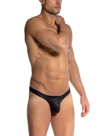 Olaf Benz Herren String schwarz Mikrofaser unifarben