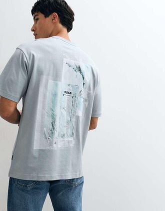 Boss Orange by Hugo Boss Boss Orange T-Shirt mit R&uuml;ckendruck in Grau