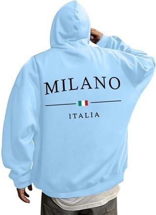 Generic Sweat a Capuche Homme Hooded Sweatshirt Sweats &agrave; Capuche avec Imprim&eacute; Lettre pour Un Confort Styl&eacute; et Id&eacute;al pour Les Activit&eacute;s Ext&eacute;rieures