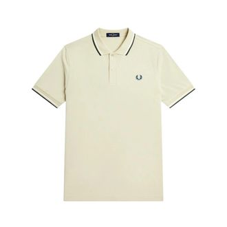 Fred Perry Beige Twin Tipped Polo Shirt - - Tops - Herren - Beige - S