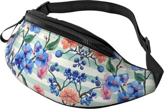 Generic Stylisch Schultertaschen Blumenmuster H&uuml;fttasche Schultertaschen Sporttasche F&uuml;r Reisen Fahrrad Hundetraining 14X35Cm