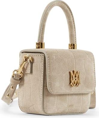 Amiri Sac &agrave; main Nano MA en cuir su&eacute;d&eacute;