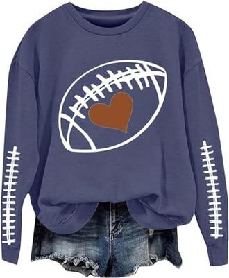 Generic Sweat-shirts pour femme - Imprim&eacute; graphique britannique - Haut surdimensionn&eacute; - Col rond - Manches longues - Automne - Hiver - D&eacute;contract&eacute; - Confortab