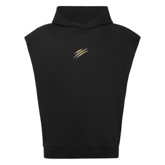 Plein Sport Tanktop Hoodie Label - - Sport - Herren - Schwarzk - 5XL