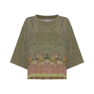 Pierre-Louis Mascia Femme, Blouses et Chemises, Vert, Taille: 44 FR Top Kimono Boxy