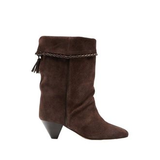 Isabel Marant Boots drap&eacute;es Dalby en cuir de veau velours