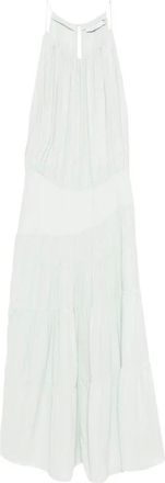 Iro Iro, Femme, Robes, Blanc, Taille: 36 FR Robe Maxi Pliss&eacute;e &agrave; Volants