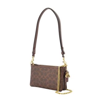Coach Womens Audrey Shoulder Bag Brown Canvas