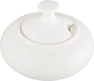 Wilmax England Wilmax WL-995021/1C Porzellan Zuckerschüssel, Weiss, 250mL Kapazität