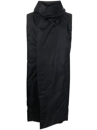 Rick Owens manteau sans manches &agrave; capuche - Noir