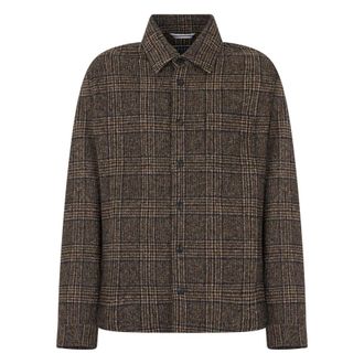 Fedeli Veste droite &agrave; carreaux - Homme - Vestes - Brun - Taille: M