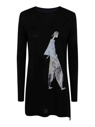 Yohji Yamamoto Robe Au Genou - Noir