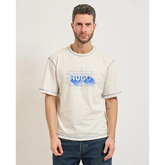 HUGO BOSS T-shirt Nothal homme avec coutures contrast&eacute;es