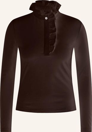 Rich & Royal Longsleeve Mit R&uuml;schen braun