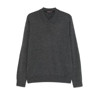 Michael Kors Langarm-Polohemd - - Tops - Herren - Grau - S