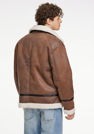 Lindbergh Fellimitatjacke Casual Jacke Oversize Fit