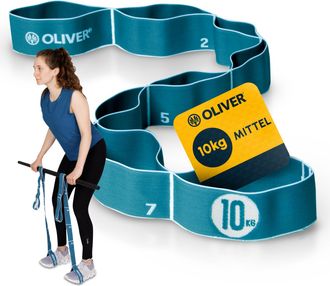 Oliver Tex-O Maxiband Resistance B&auml;nder mit Schlaufen (t&uuml;rkis, mittel)