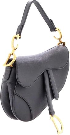 Dior Saddle Handbag Leather Mini shoulder bag - Schwarz