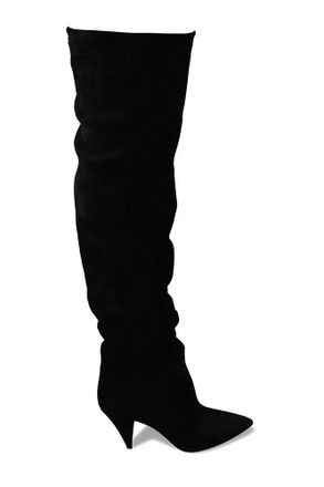 Saint Laurent Stiefel - Era 85 Over-The-Knee Boots - Gr. 35,5 (EU) - in Schwarz - f&uuml;r Damen