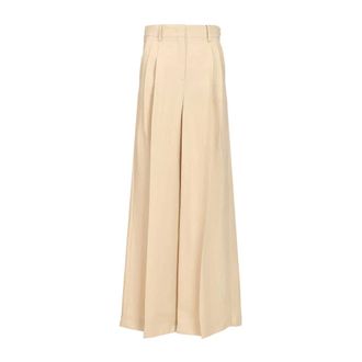 Max Mara Femme, Pantalons, Beige, Taille: 36 FR Veliero Pleated Pantalons