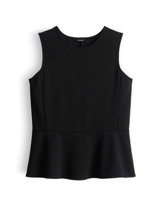 someday Damen Top | KAHEDDA Slim Tanktop mit angestelltem Sch&ouml;sschen Black, 36
