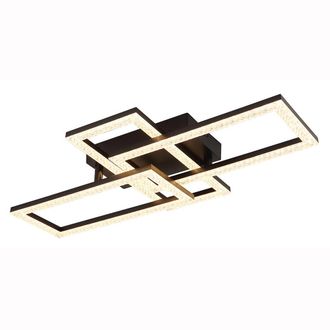 Globo Lighting Deckenleuchte LED Kristalle Deckenlampe Wohnzimmerleuchte beweglich L 61 cm