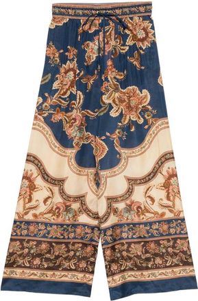 Zimmermann Aster Floral-print Drawstring Trousers