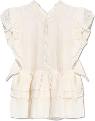 Munthe Peplum top Fulton - - Blouses & Shirts - Damen - Beige - XS