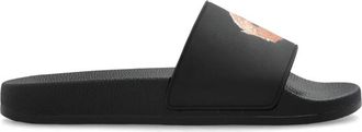 Palm Angels Slides Logo - Femme - Chaussures - Noir - Taille: 39 EU