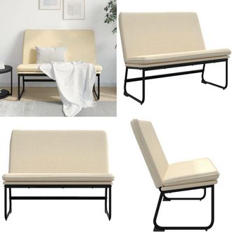 vidaXL Sitzbank Creme 100x75x76 cm Stoff - Wohnzimmerstuhl - Polsterstuhl
