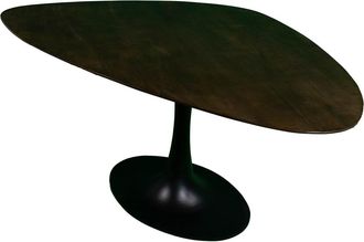 Giga Meubel Kiesel-förmiger Esstisch - Braun - O-Bein - 160cm - Esstisch Owen