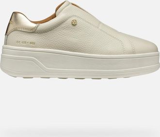 Geox Schuhe Spherica Ecub-2 Dame Off-white/hellgold