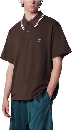 Needles Homme, Tops, Brun, Taille: S Polo &agrave; Col R&eacute;gulier